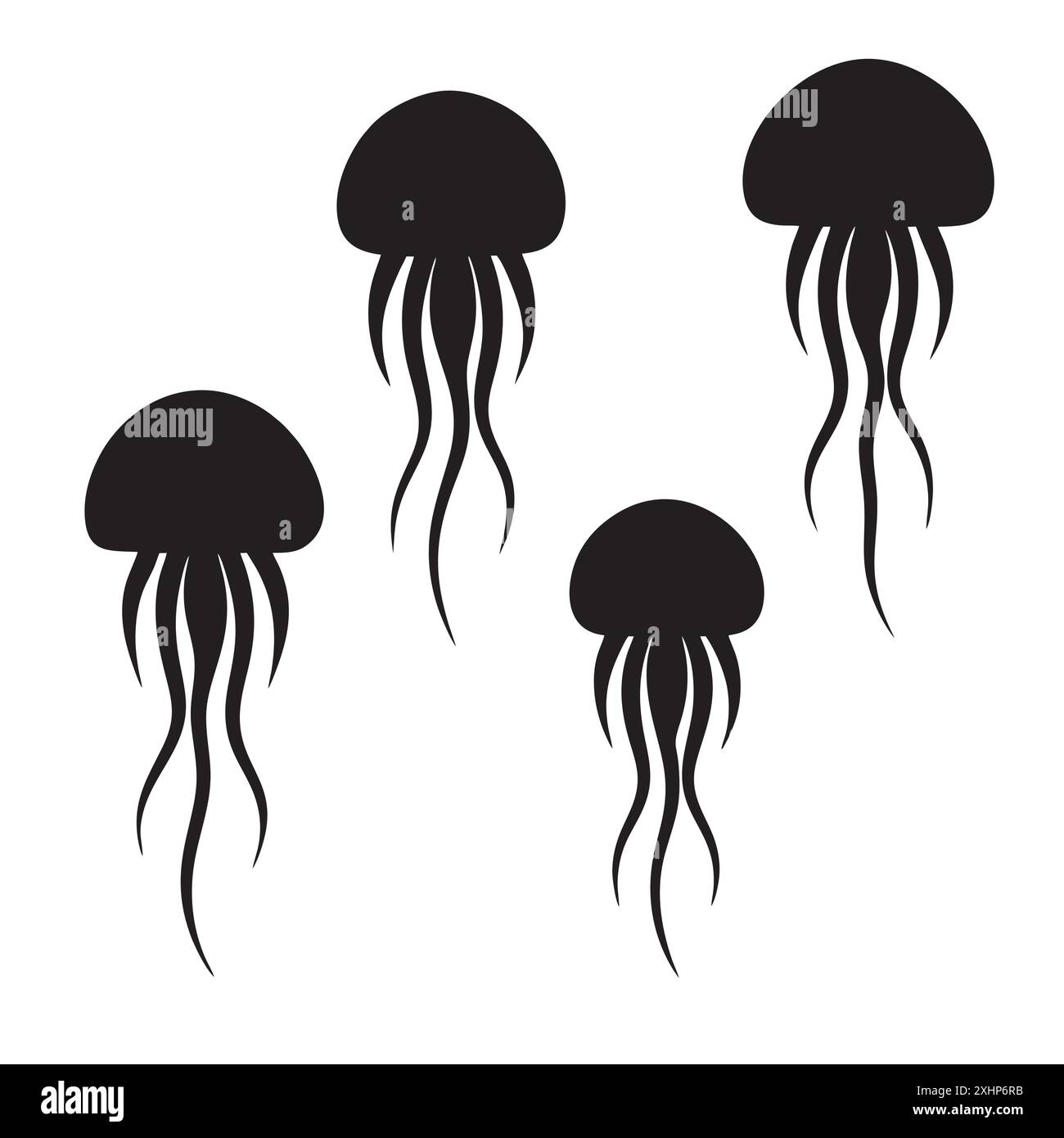 Jellyfish icon Set Different types on white background Stock Vector ... Jellyfish icon Set Different types on white background Stock Vector ...