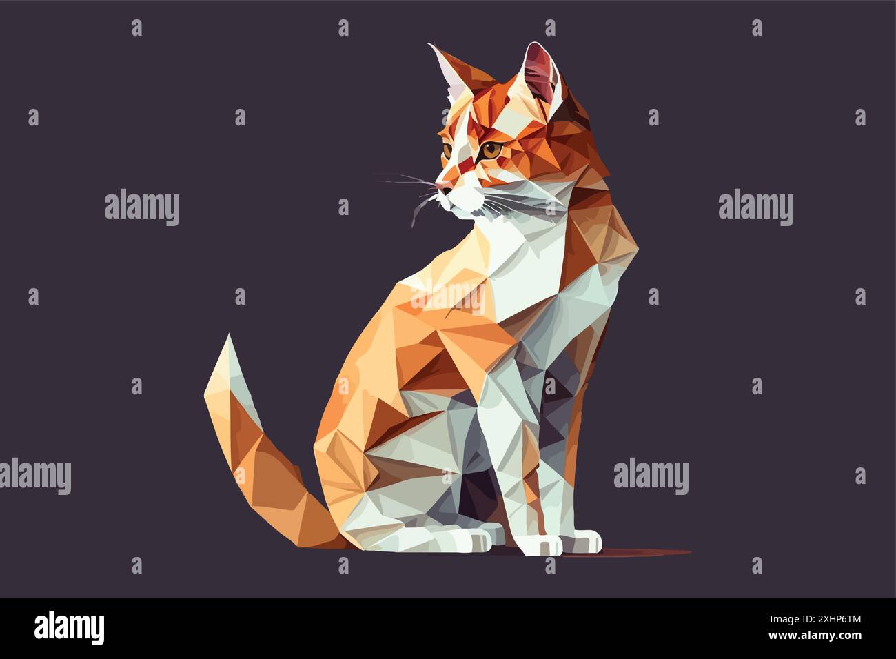 Cat Low Poly vector illustration Stock Vector Image & Art - Alamy