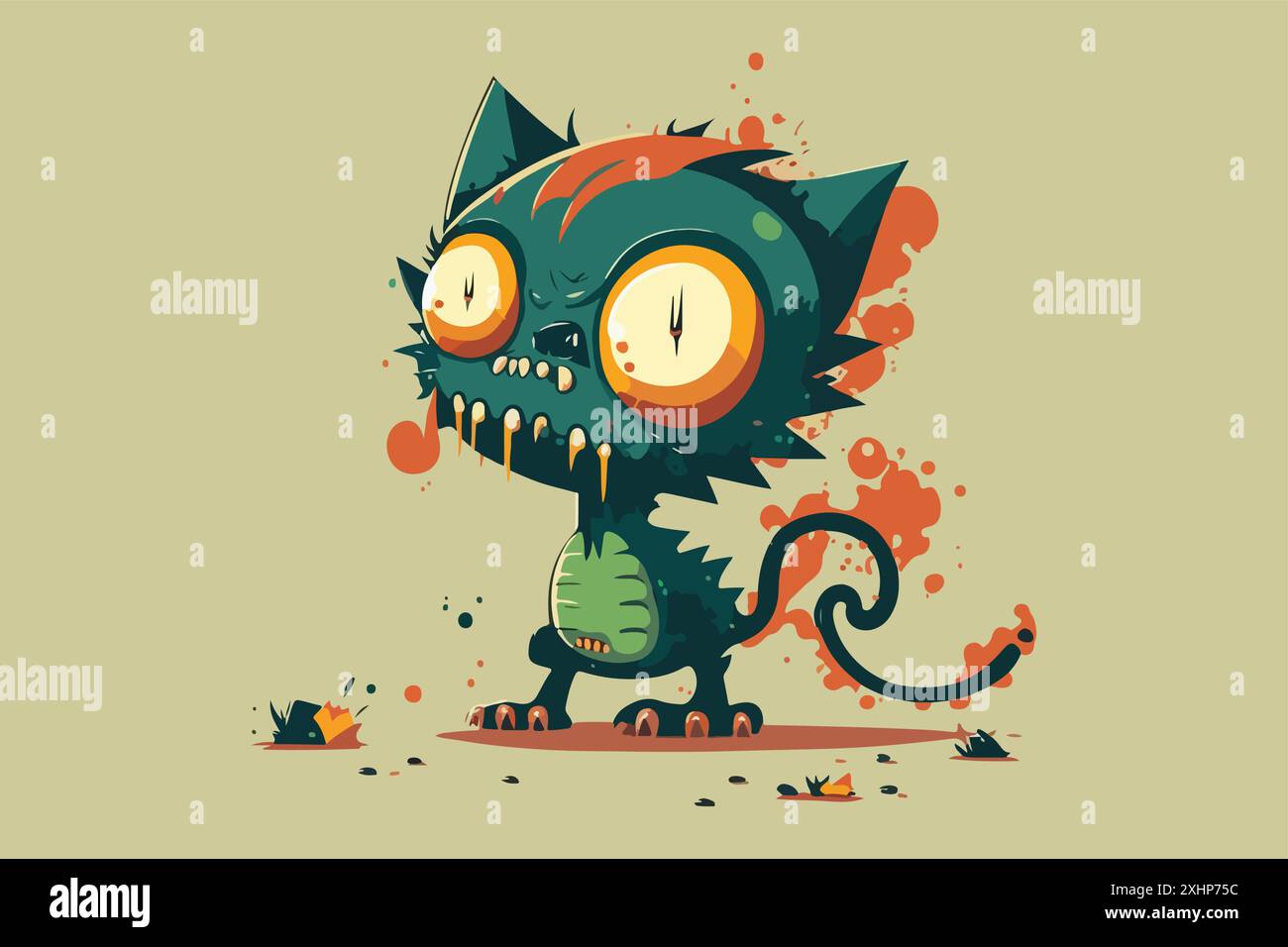 Zombie cat dog Stock Vector Images - Alamy