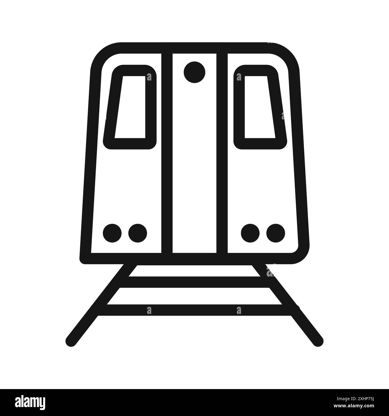 subway icon Black line art vector in black and white outline set collection sign Stock Vector ...