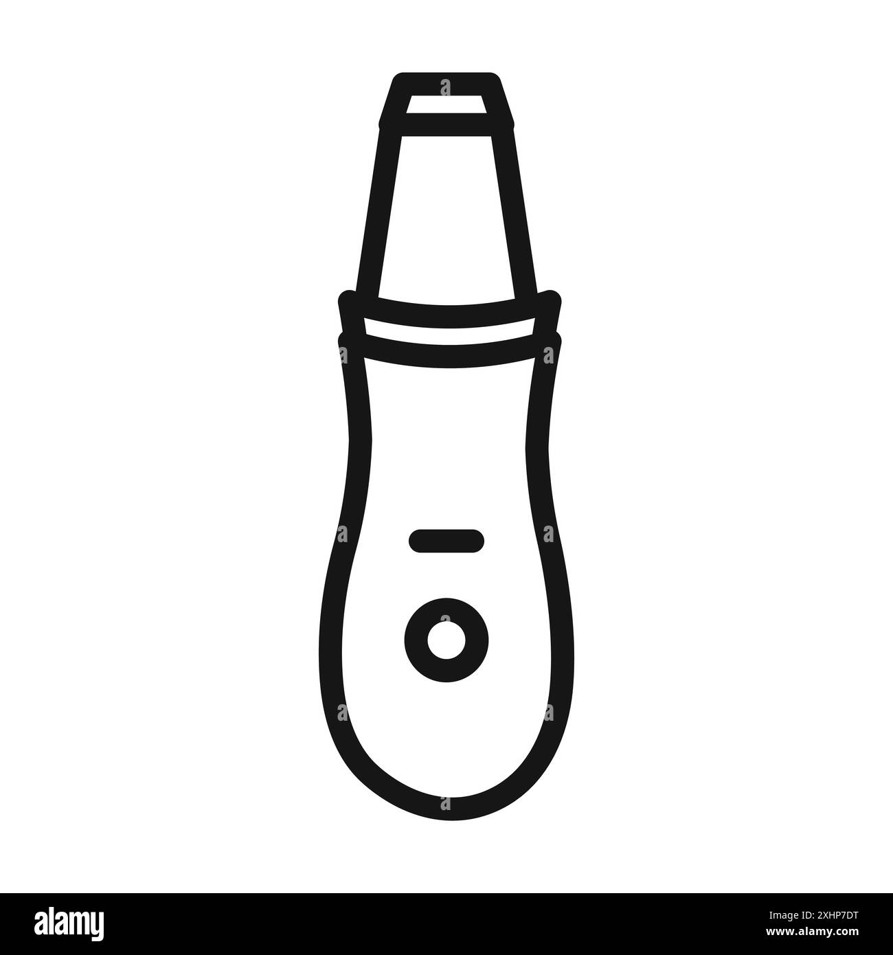 Ultrasonic face skin scrubber icon Black line art vector in black and ...