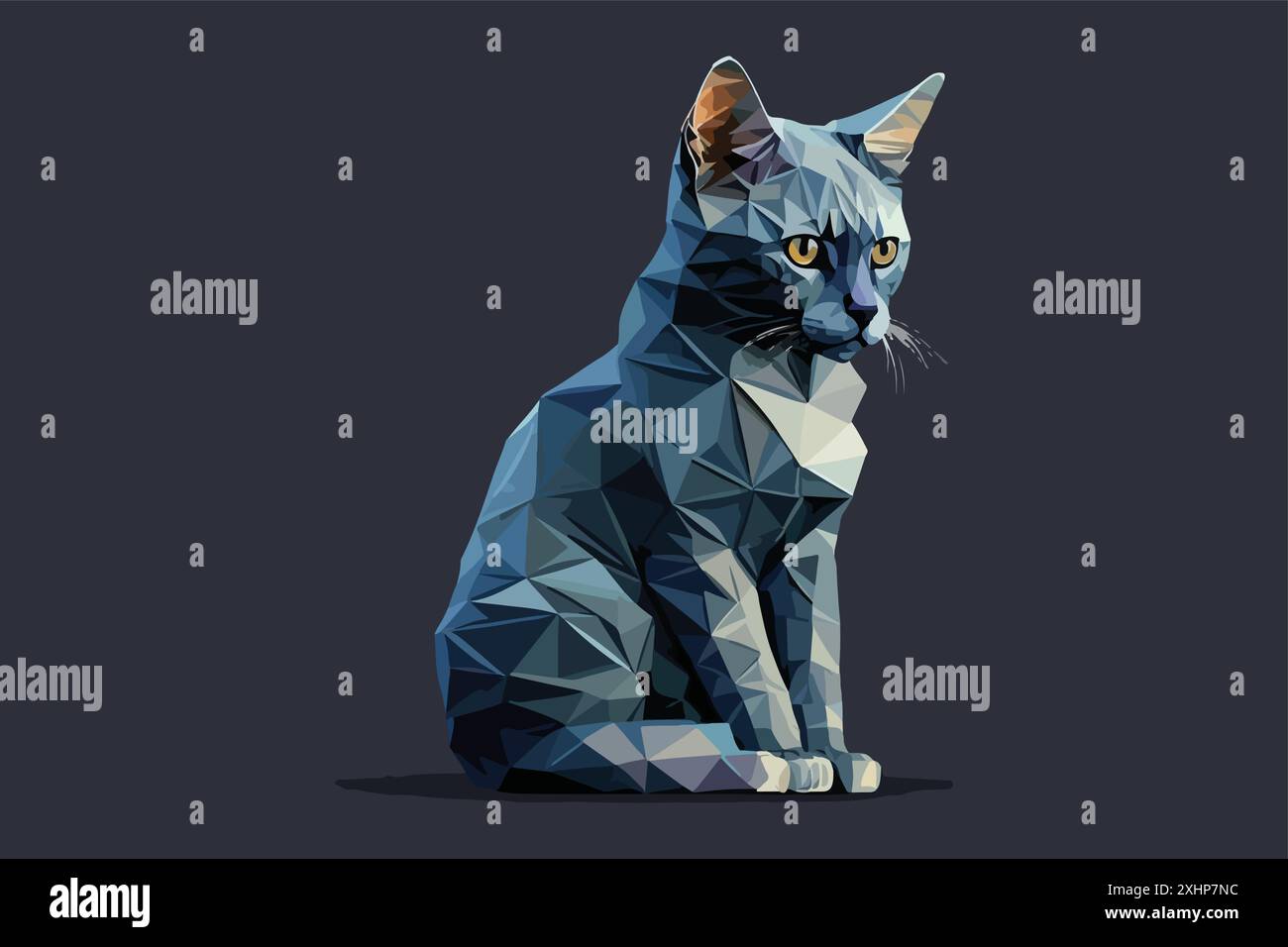 Cat Low Poly vector illustration Stock Vector Image & Art - Alamy