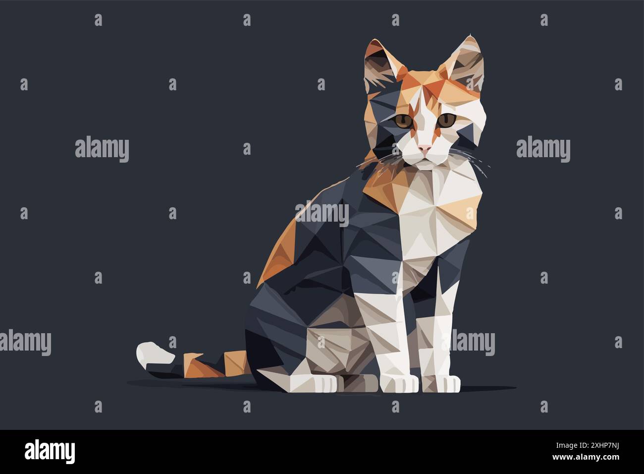 Cat Low Poly vector illustration Stock Vector Image & Art - Alamy
