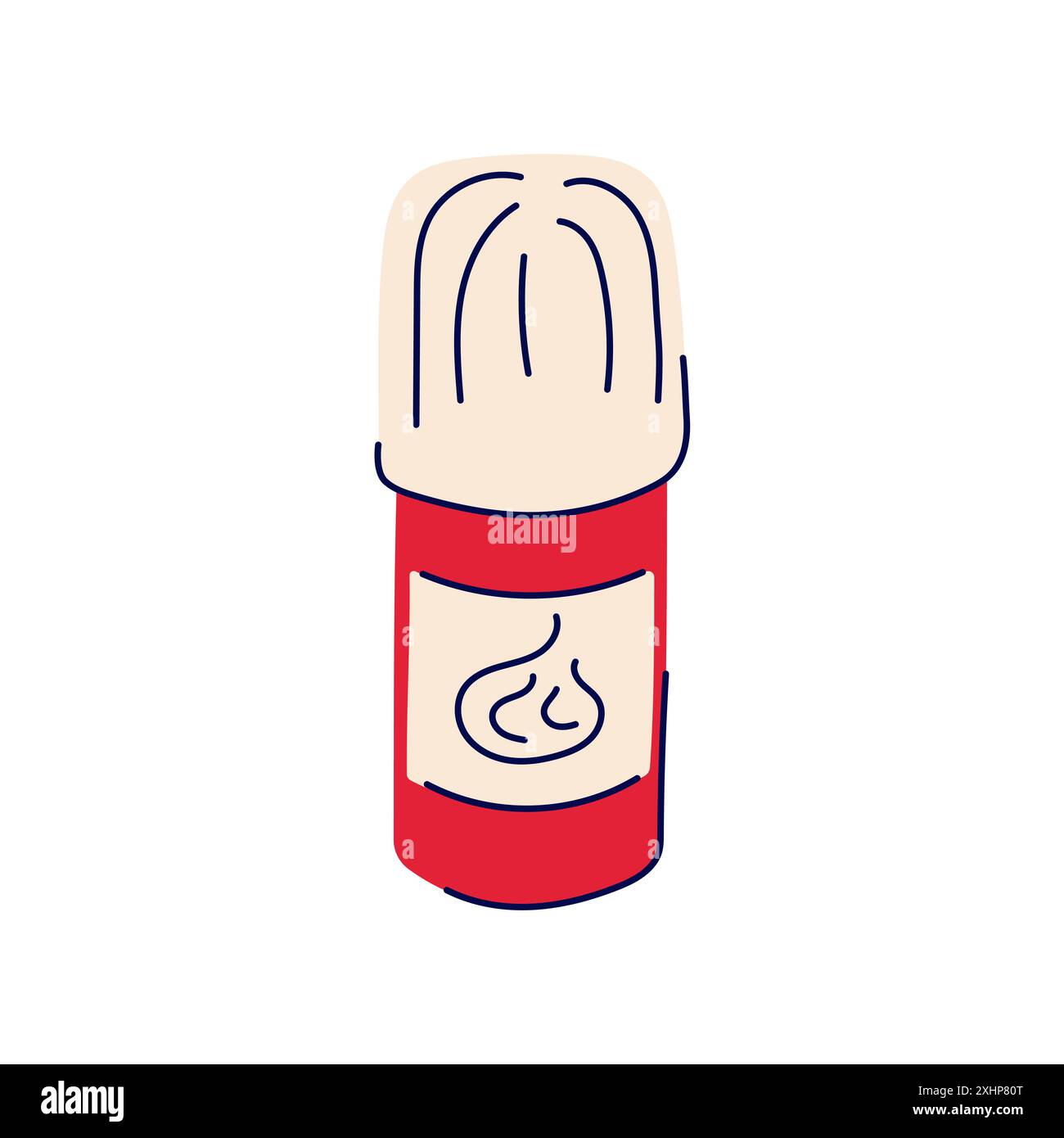 Whipped cream can in flat style. Dairy product. Vector illustration ...