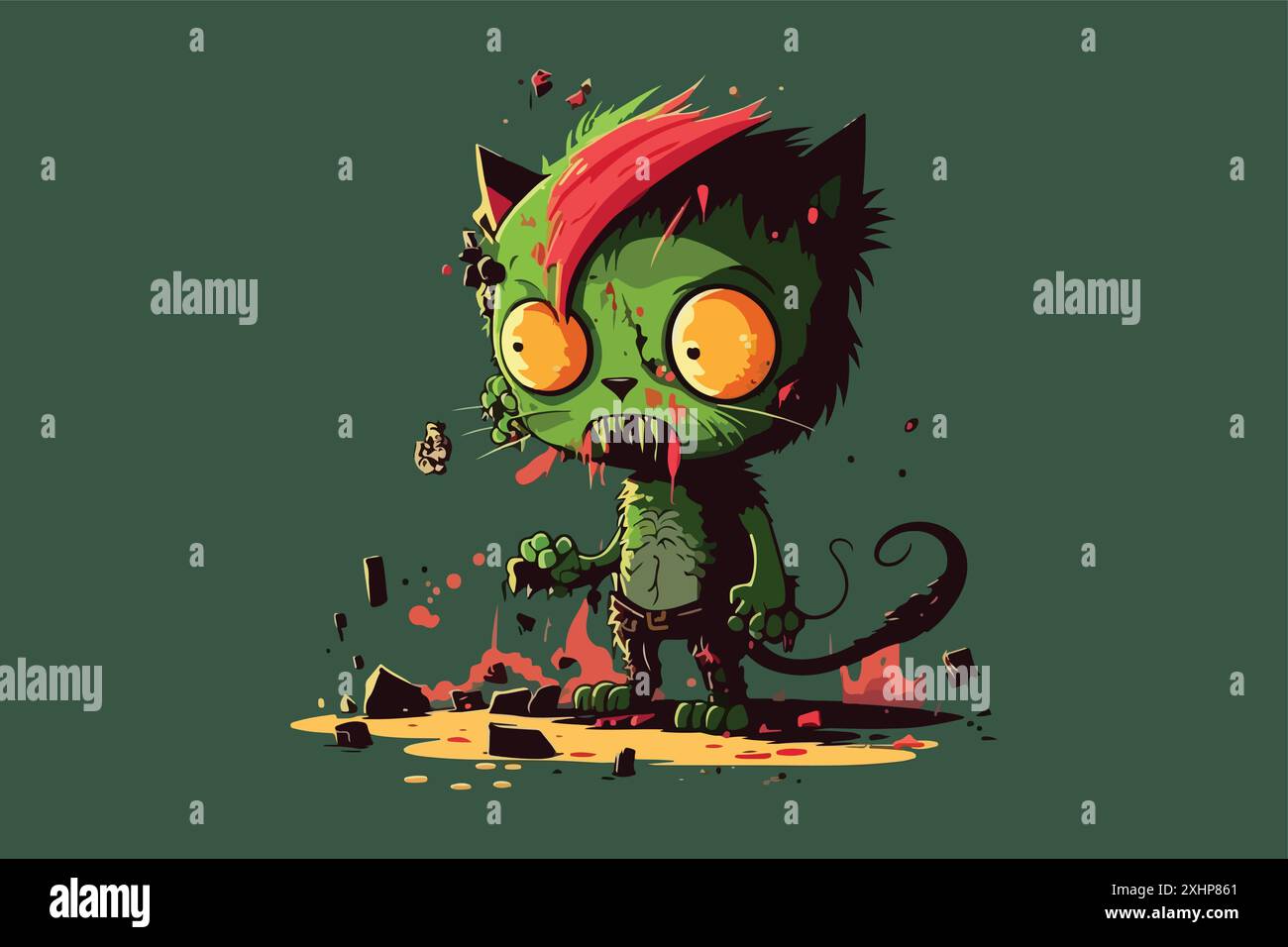 Cat zombie vector illustration Stock Vector Image & Art - Alamy