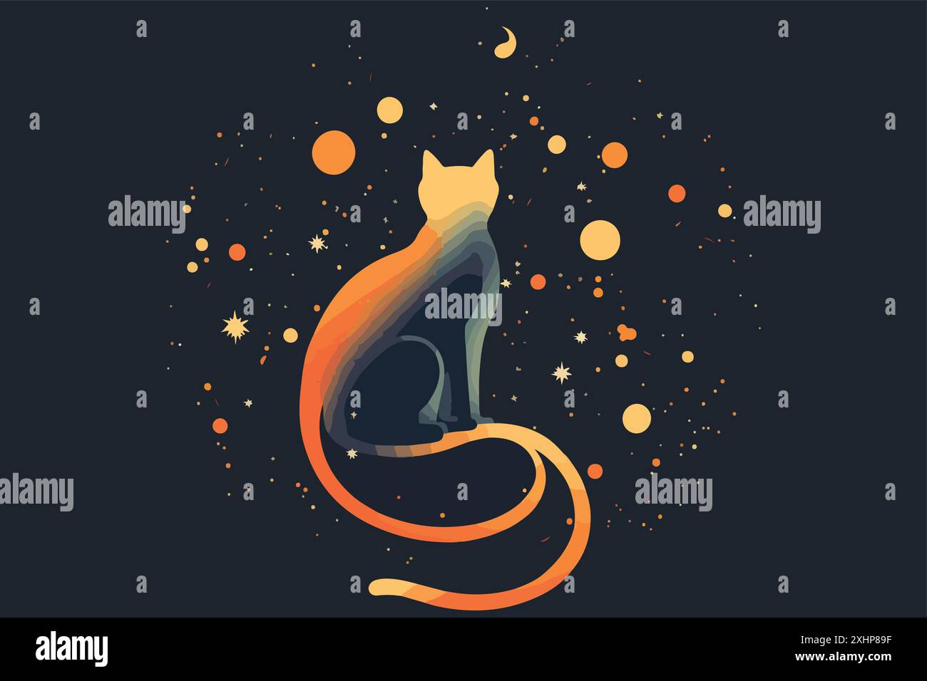Space cat vector illustration Stock Vector Image & Art - Alamy