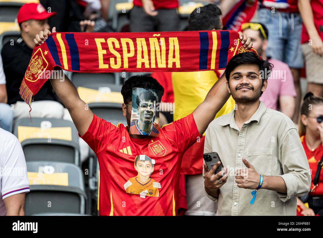 Berlin, Germany. 14th July, 2024. Football fans of Spain seen on the ...