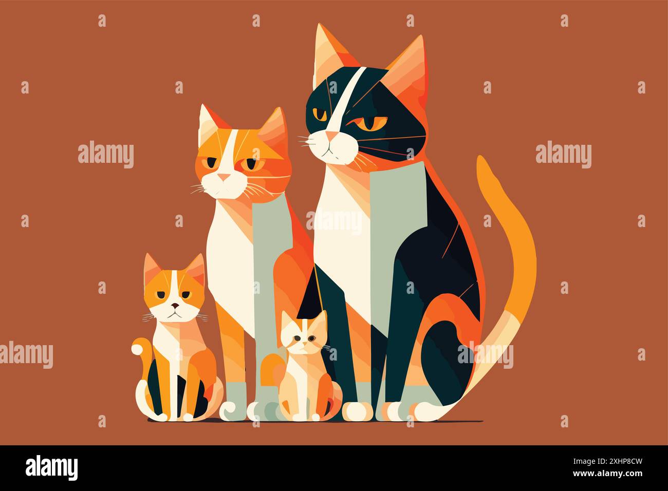 Family Cats vector illustration Stock Vector Image & Art - Alamy