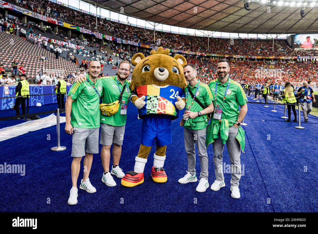 Berlin, Germany. 14th July, 2024. The official mascot Albärt seen ...