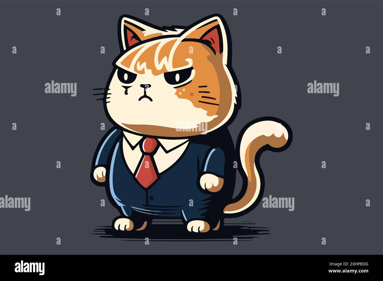 Cat donald trump style vector illustration Stock Vector Image & Art - Alamy