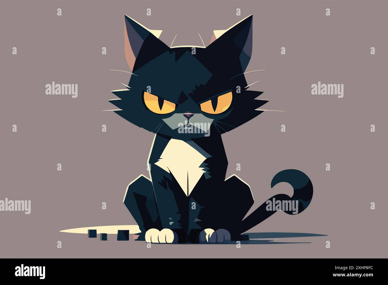 Cat full body character cartoon vector illustration Stock Vector Image ...