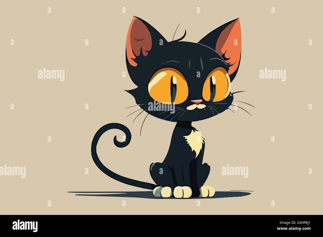Cat full body character cartoon vector illustration Stock Vector Image ...
