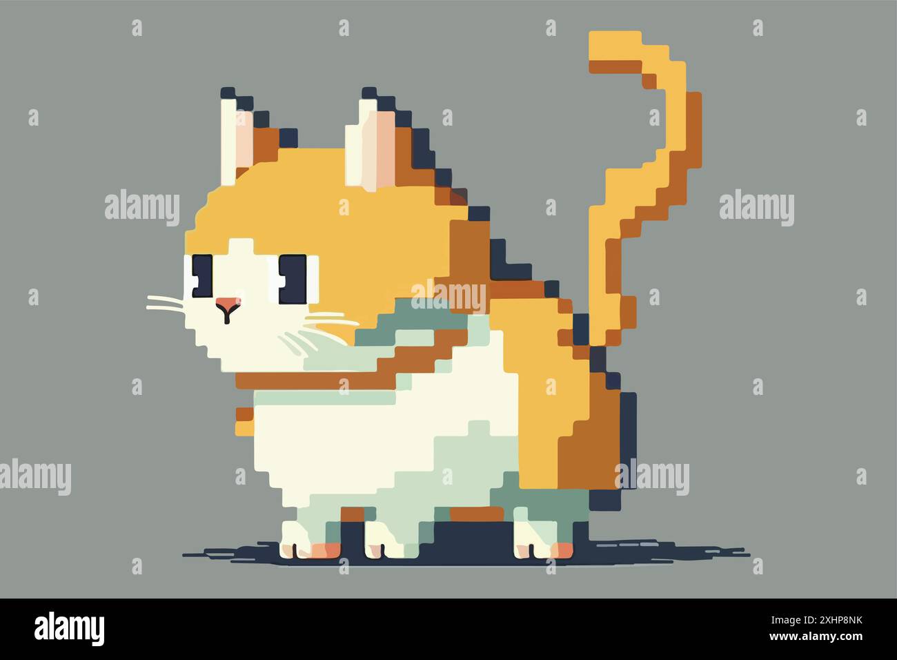 Cat pixel vector illustration Stock Vector Image & Art - Alamy