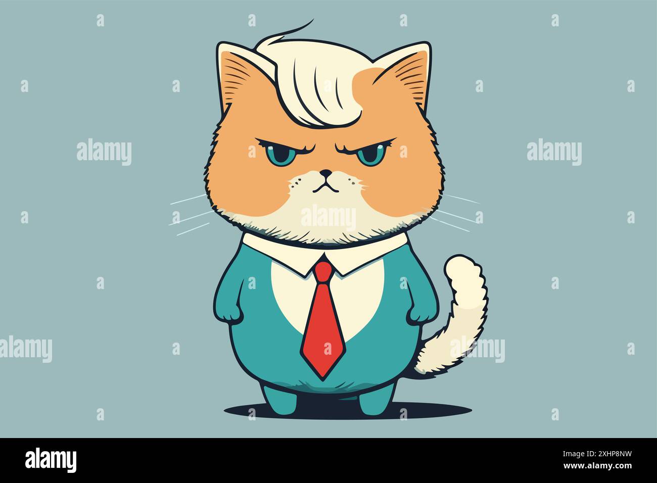 Cat donald trump style vector illustration Stock Vector Image & Art - Alamy