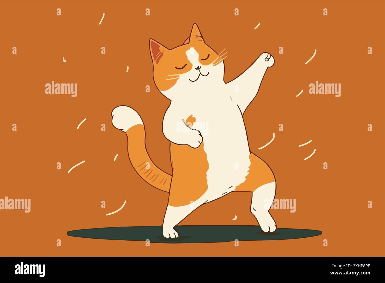 Cat playing Yoga vector illustration Stock Vector Image & Art - Alamy