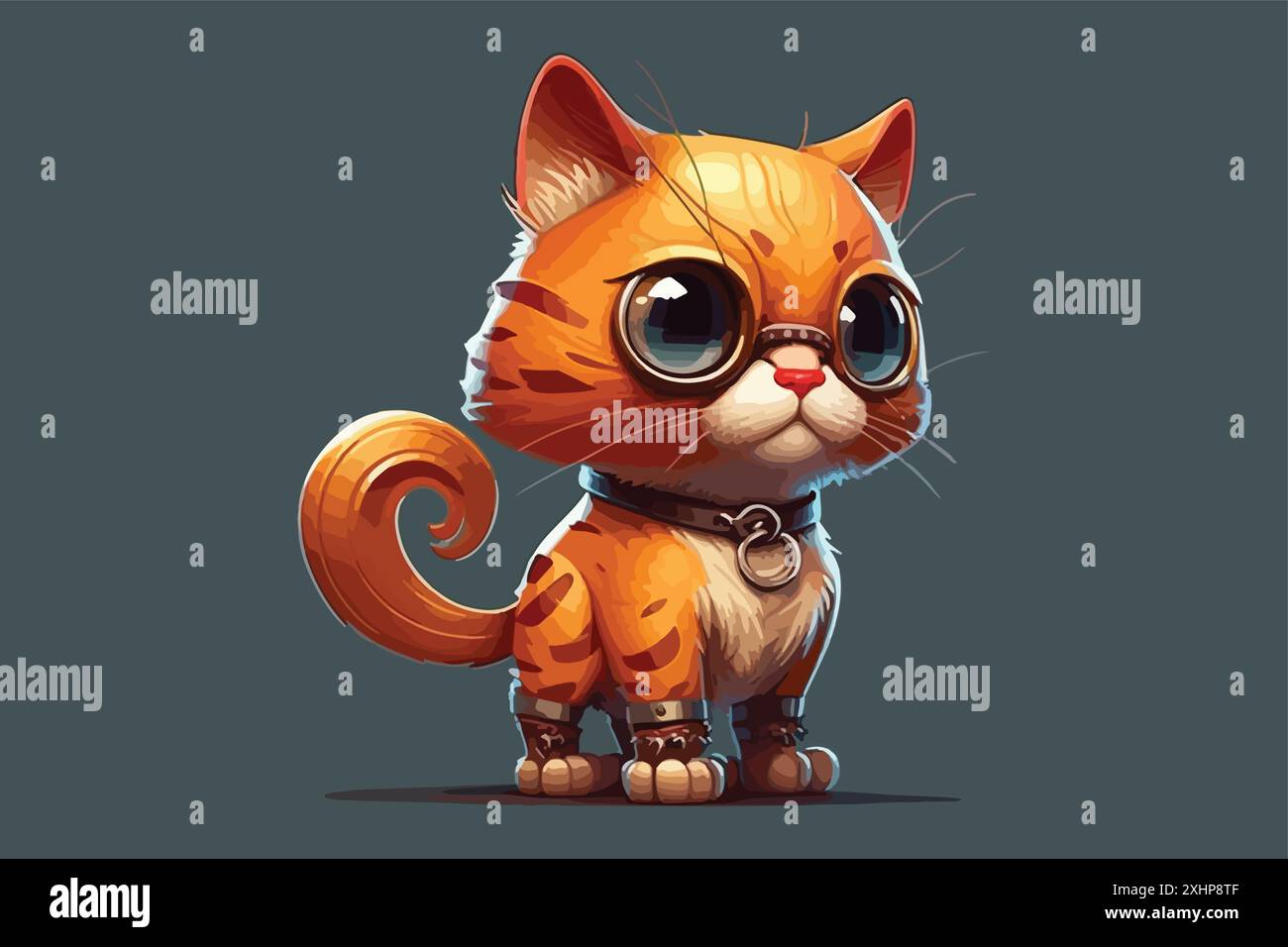 Cat full body character cartoon vector illustration Stock Vector Image ...