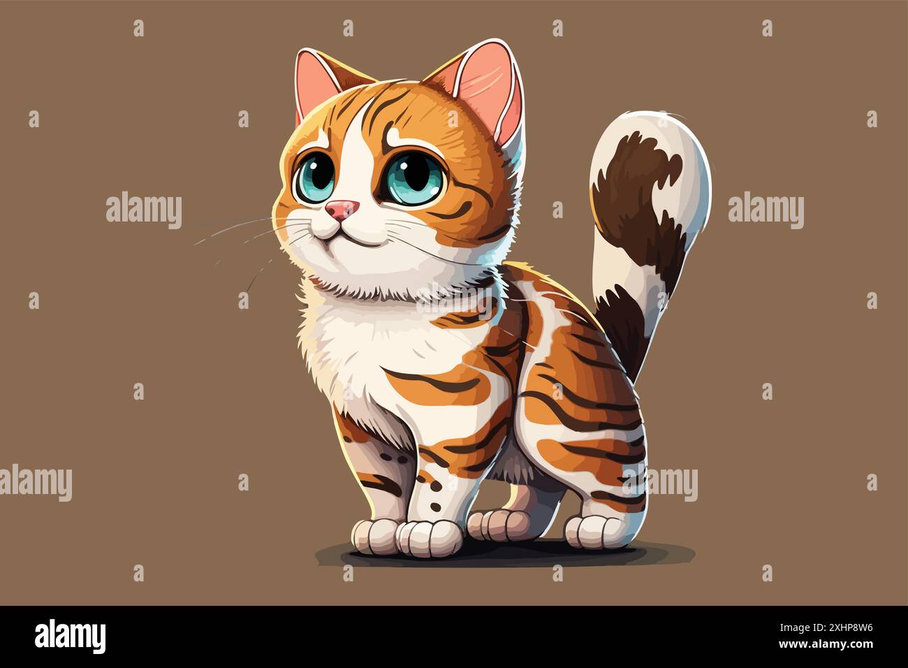 Cat full body drawing Stock Vector Images - Alamy