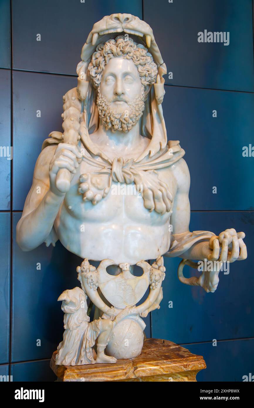 Marble sculpture of Commodus as Hercules, also known as The Bust of ...