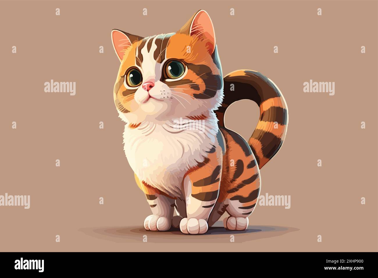 Cat full body character cartoon vector illustration Stock Vector Image ...