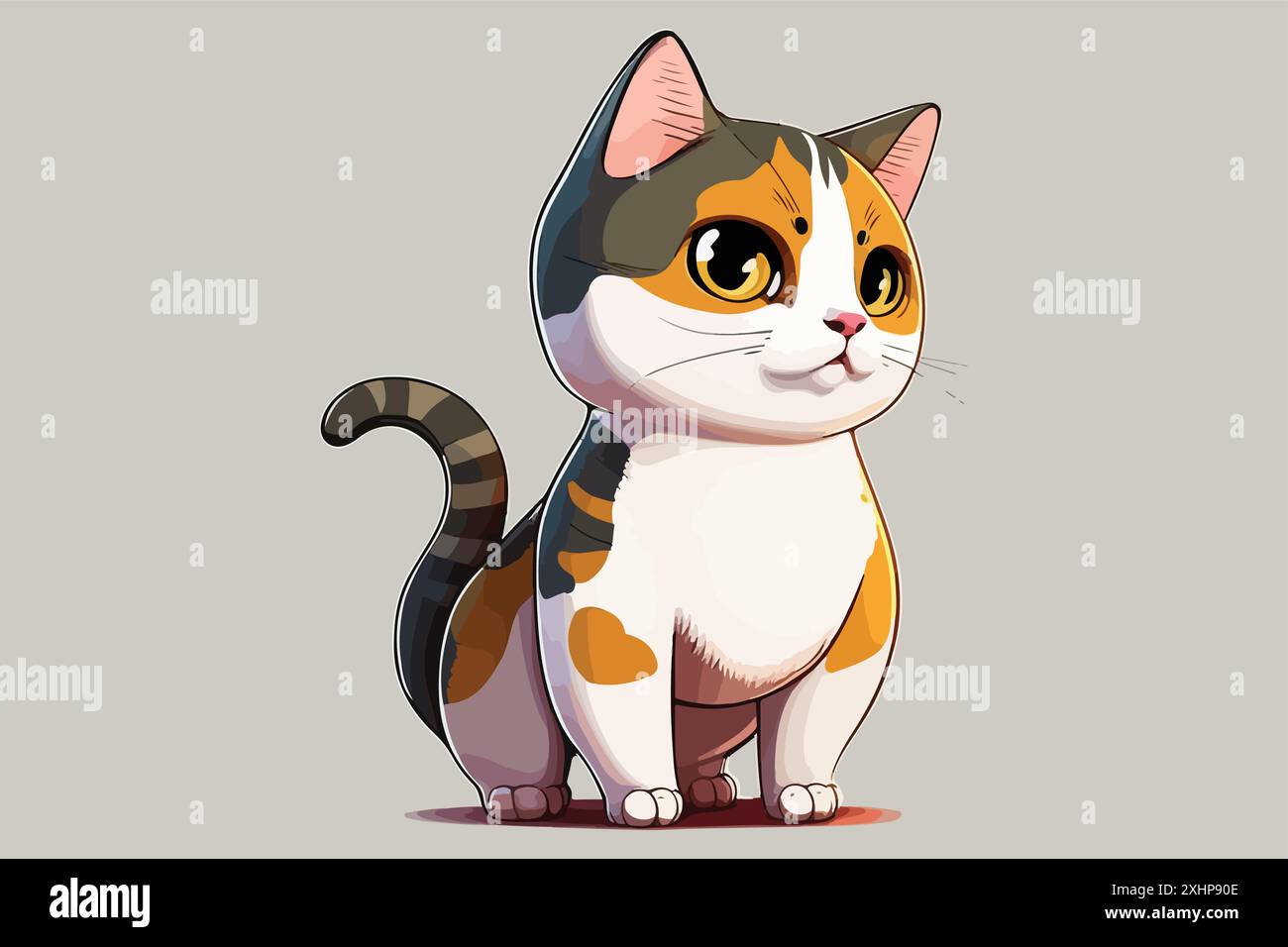 Cat full body character cartoon vector illustration Stock Vector Image ...