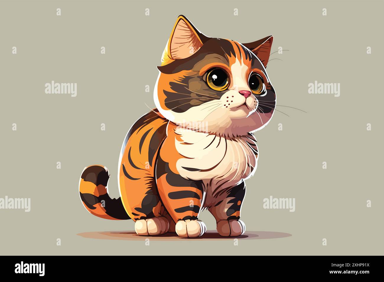 Cat full body character cartoon vector illustration Stock Vector Image ...