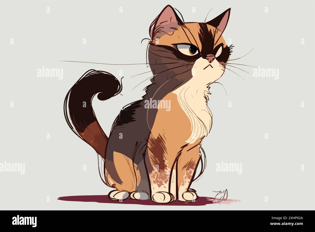 Cat full body character cartoon vector illustration Stock Vector Image ...