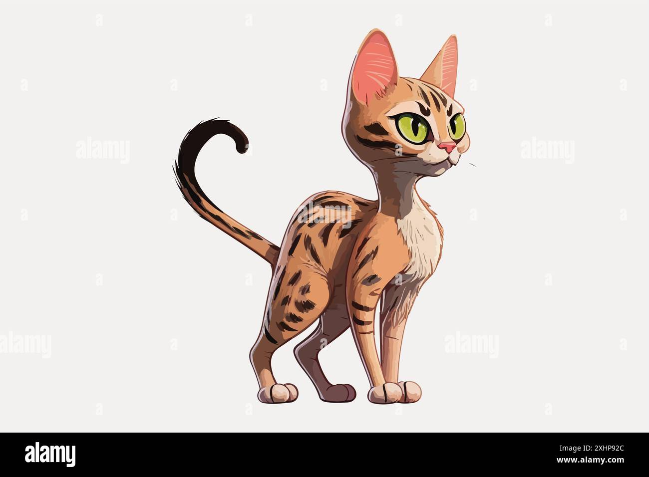 Cat full body character cartoon vector illustration Stock Vector Image ...