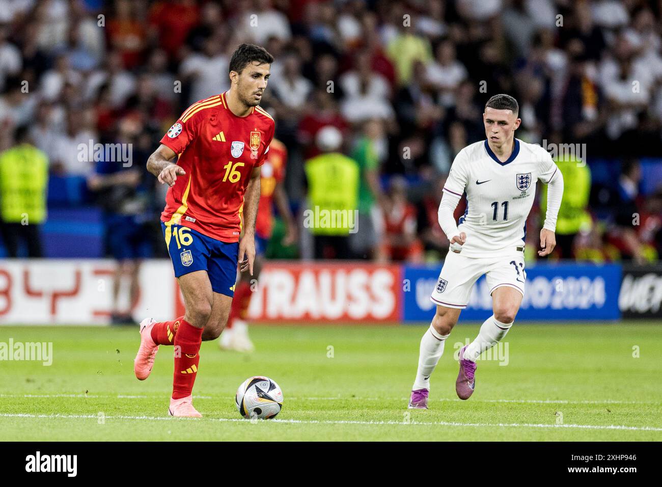 Berlin, Germany. 14th July, 2024. Rodri (16) of Spain seen during the ...