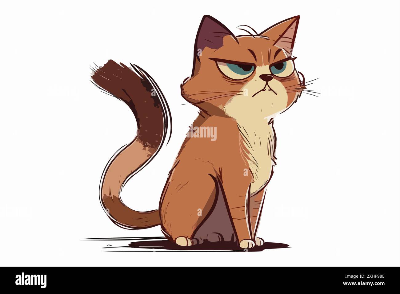 Cat full body character cartoon vector illustration Stock Vector Image ...