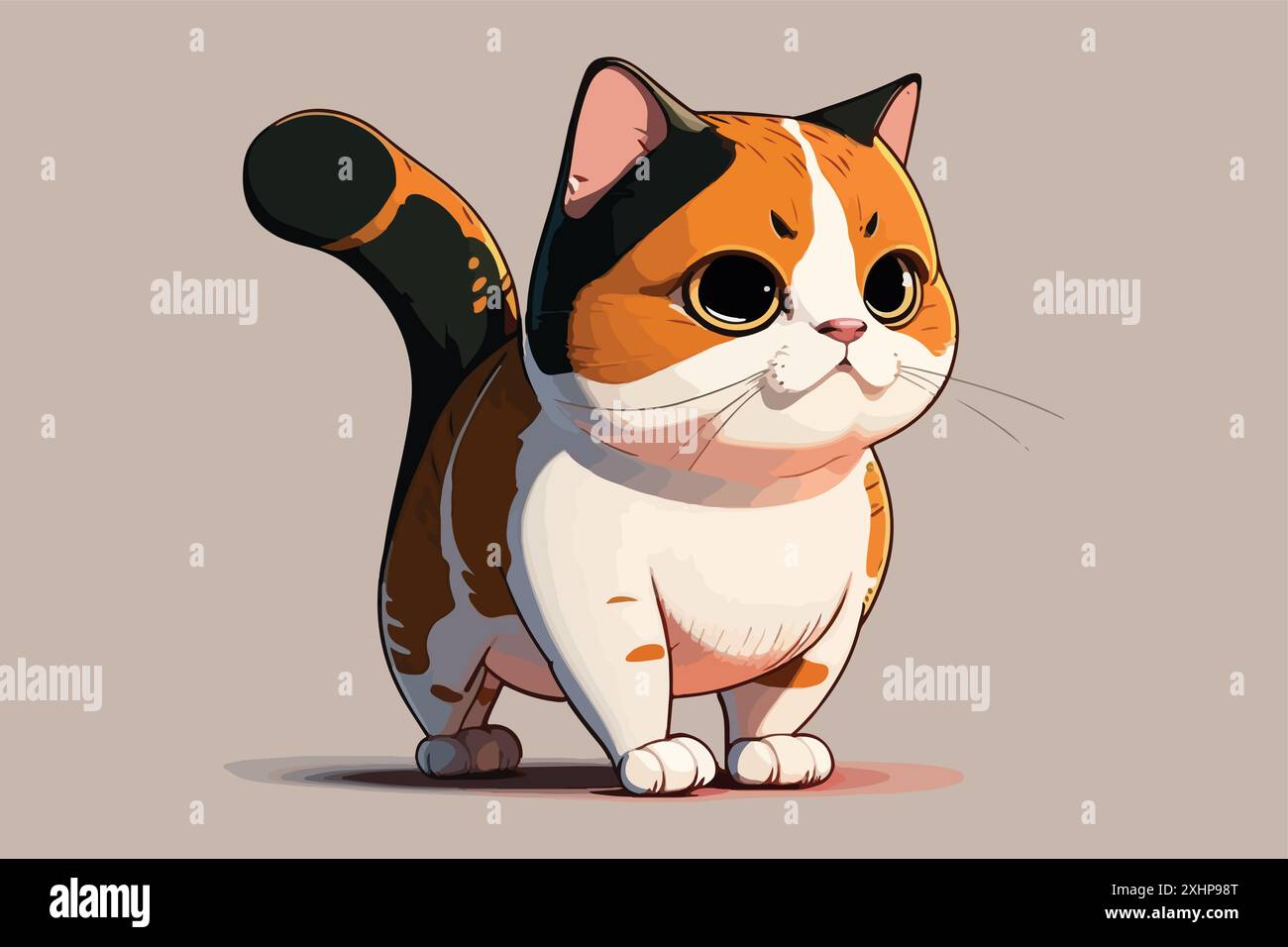 Cat full body character cartoon vector illustration Stock Vector Image ...