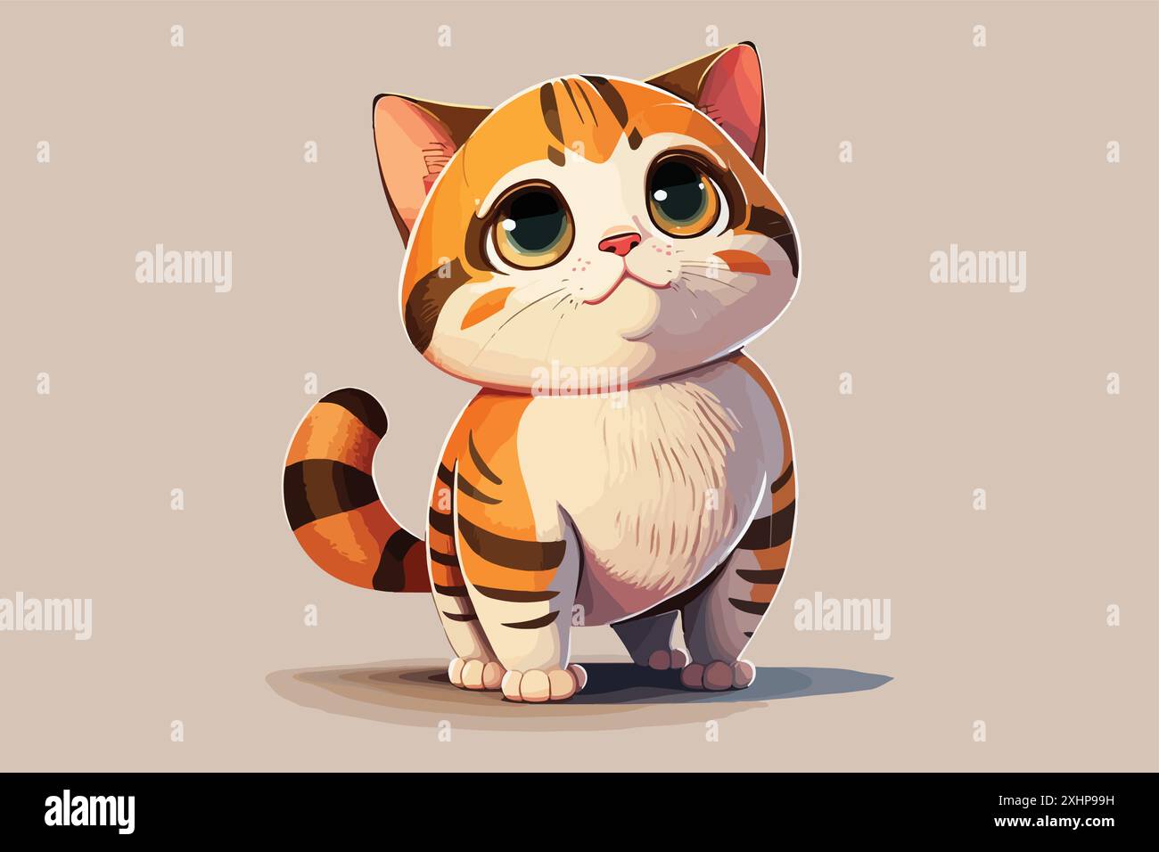 Cat full body character cartoon vector illustration Stock Vector Image ...
