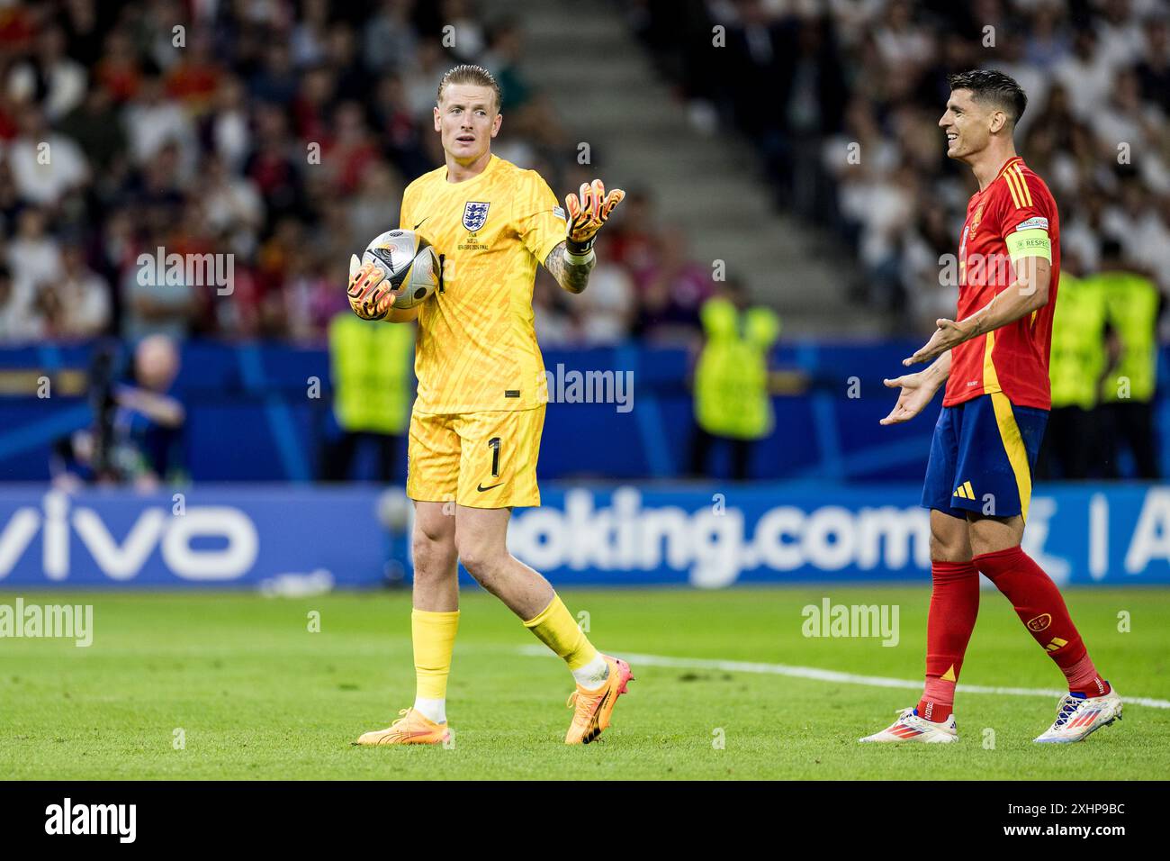Berlin, Germany. 14th July, 2024. Goalkeeper Jordan Pickford (1) of ...