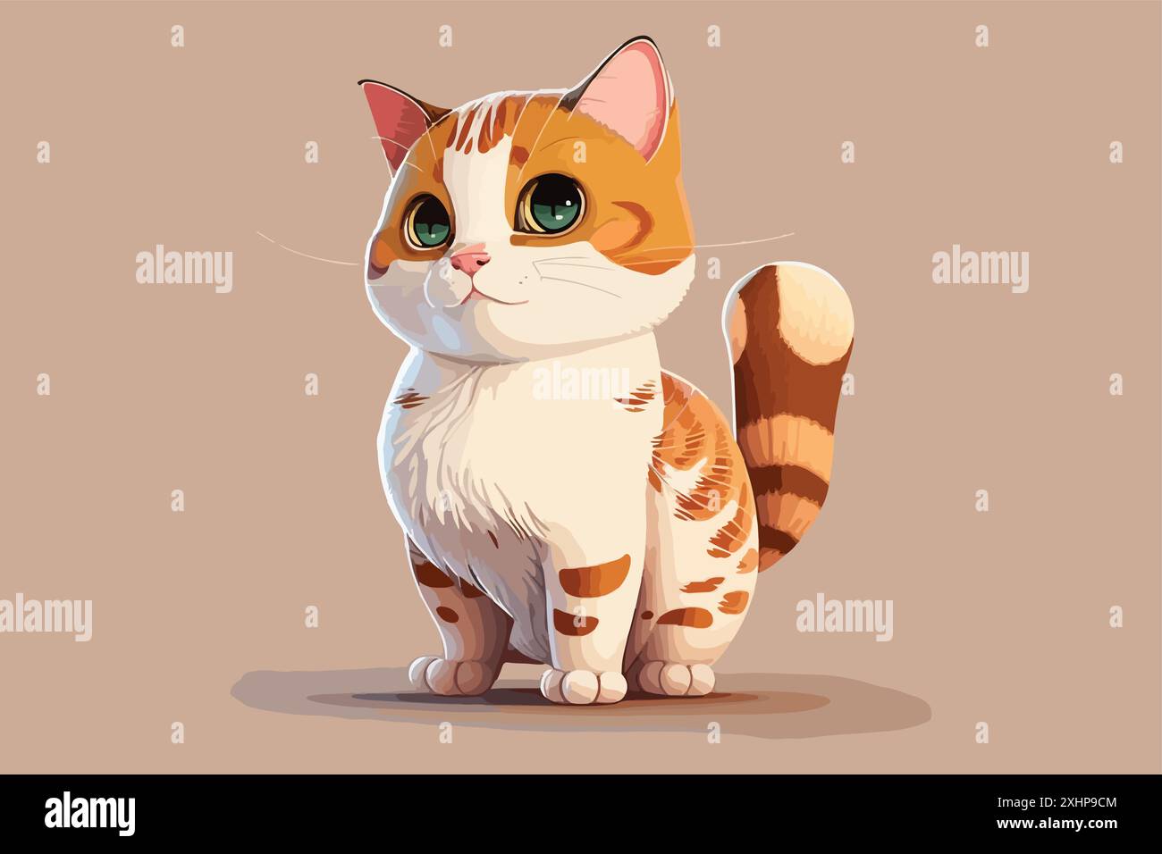 Cat full body character cartoon vector illustration Stock Vector Image ...