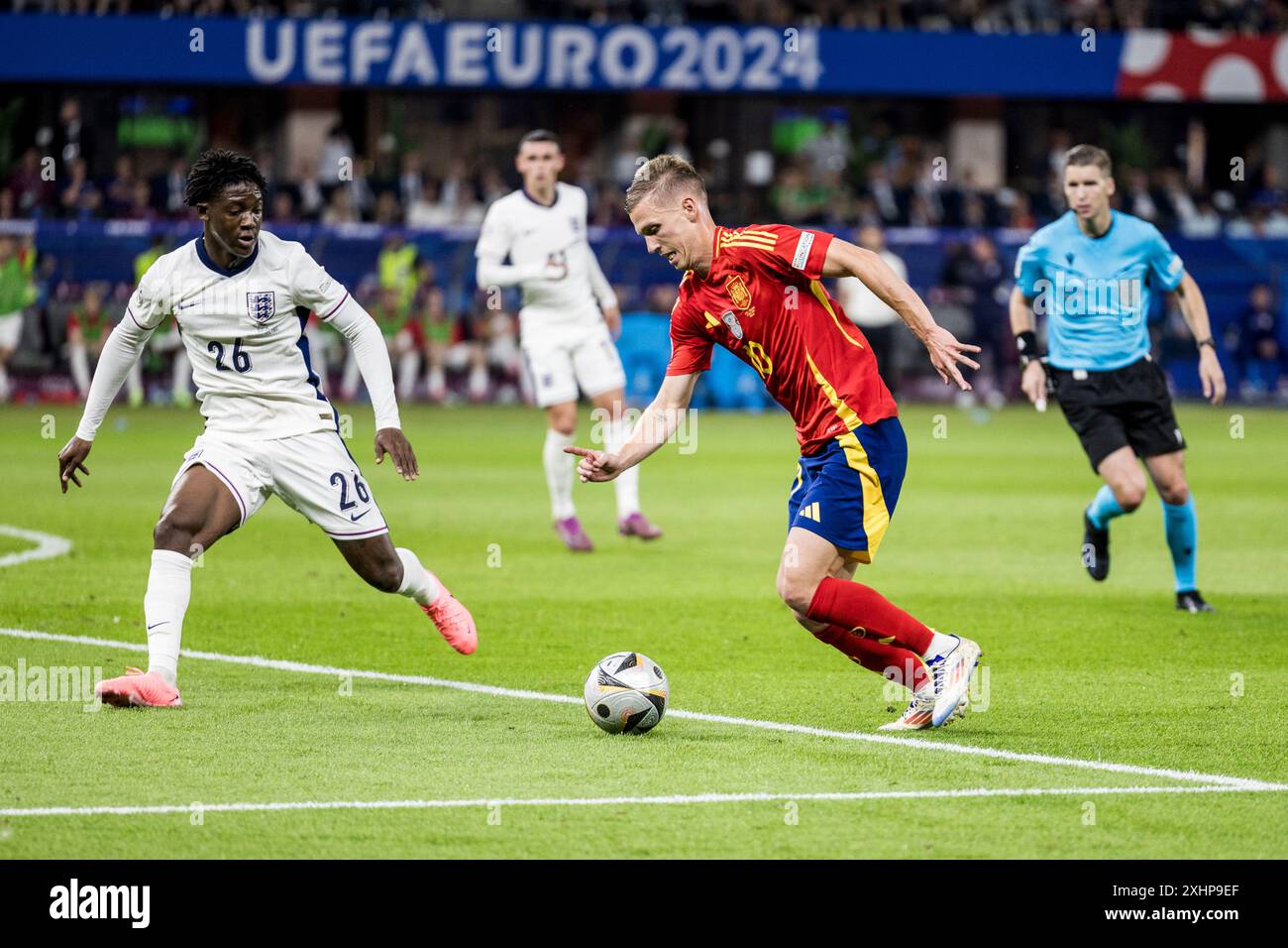 Berlin, Germany. 14th July, 2024. Dani Olmo (10) of Spain seen during ...