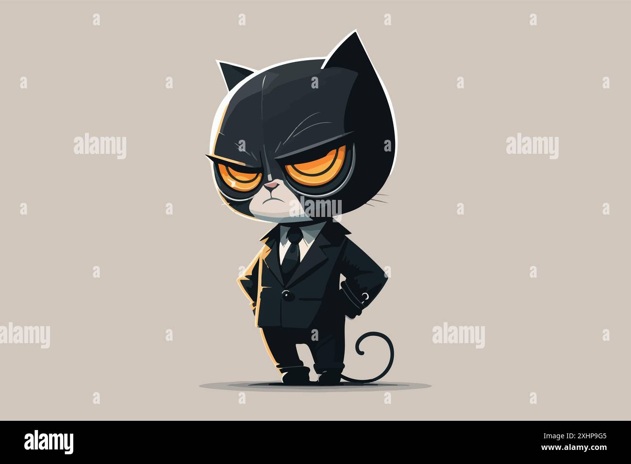 Cat boss baby style wearing a black suit vector illustration Stock ...