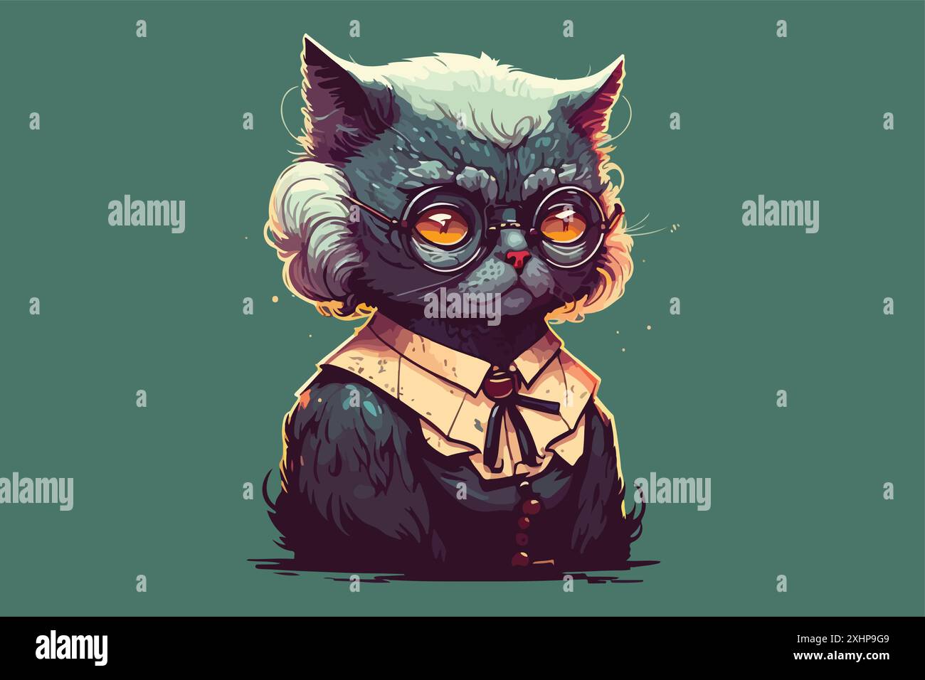 Old Cat vector illustration Stock Vector Image & Art - Alamy