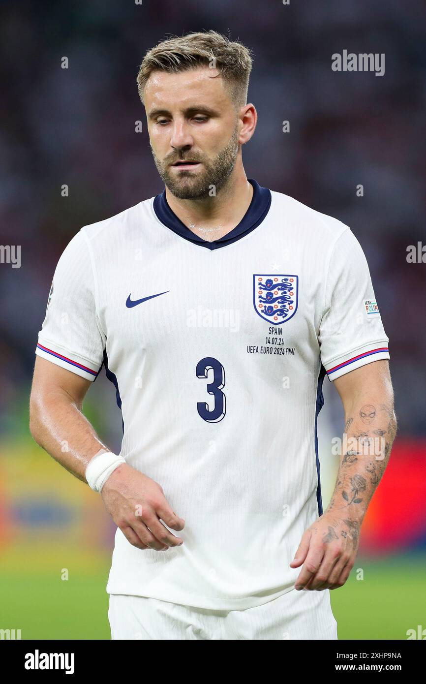 Berlin, Germany. 14th July, 2024. England defender Luke Shaw Portrait ...