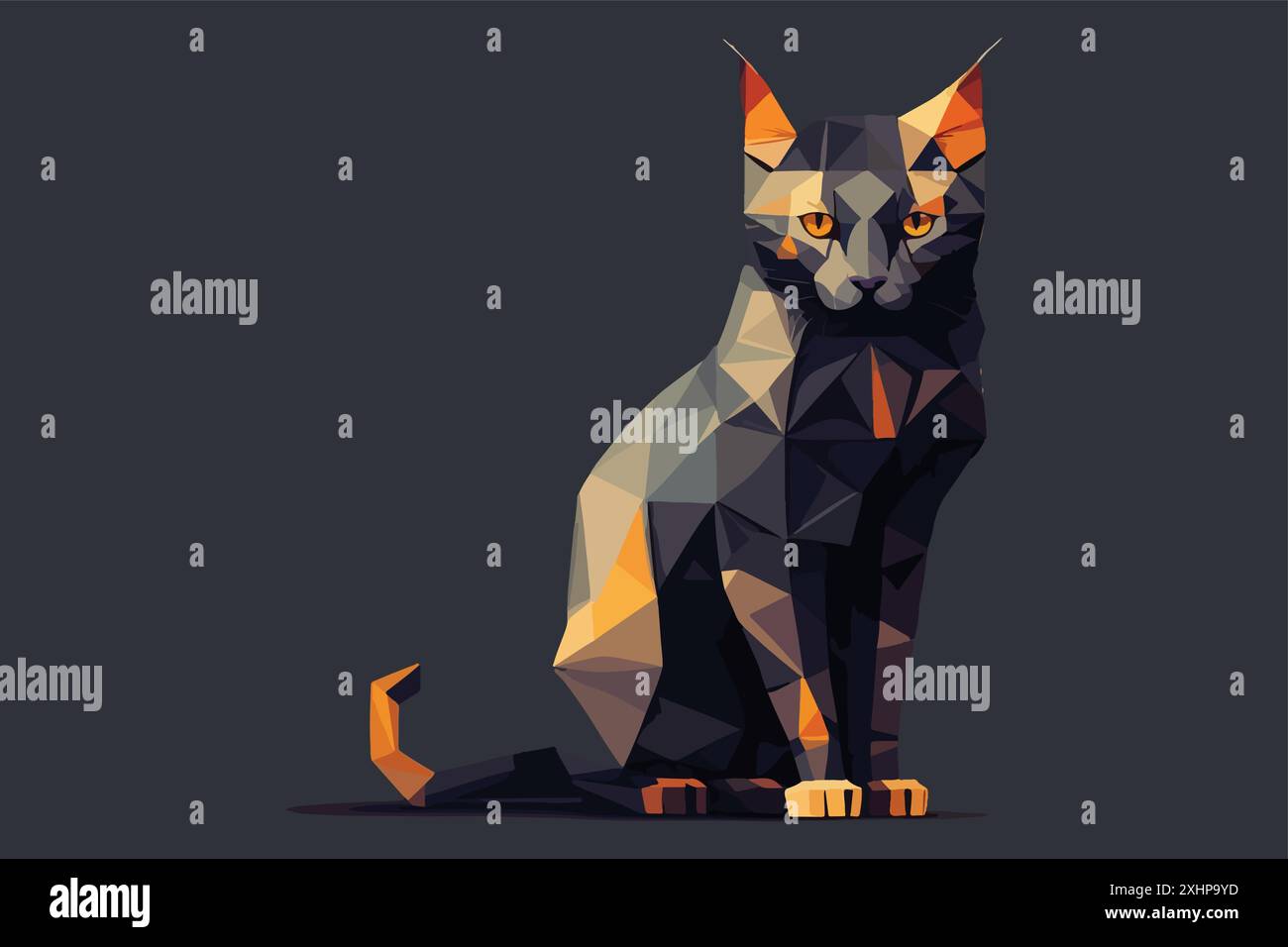 Cat Low Poly vector illustration Stock Vector Image & Art - Alamy