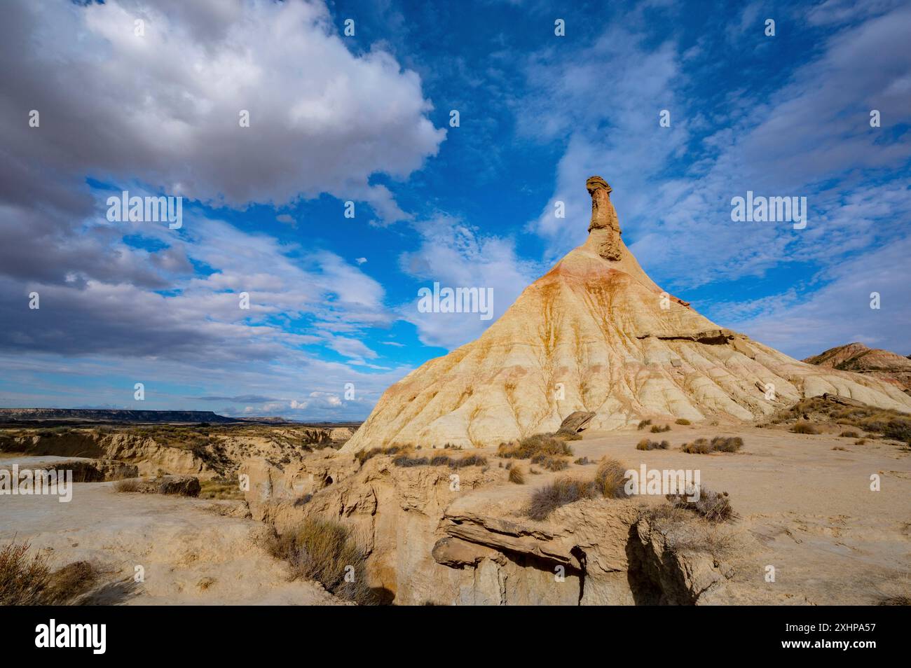 Spain, Navarre, Bardenas Reales, las Cortinas, the Castldetierra fairy ...