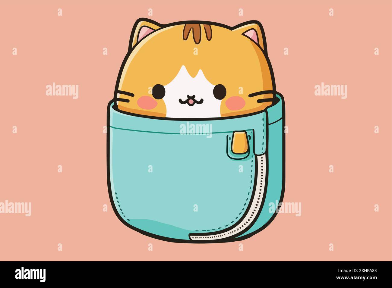 Cat In Pocket Vector Illustration Stock Vector Image And Art Alamy