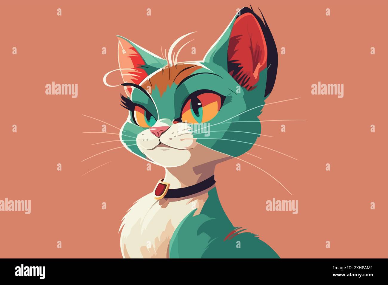 Cat full body character cartoon vector illustration Stock Vector Image ...
