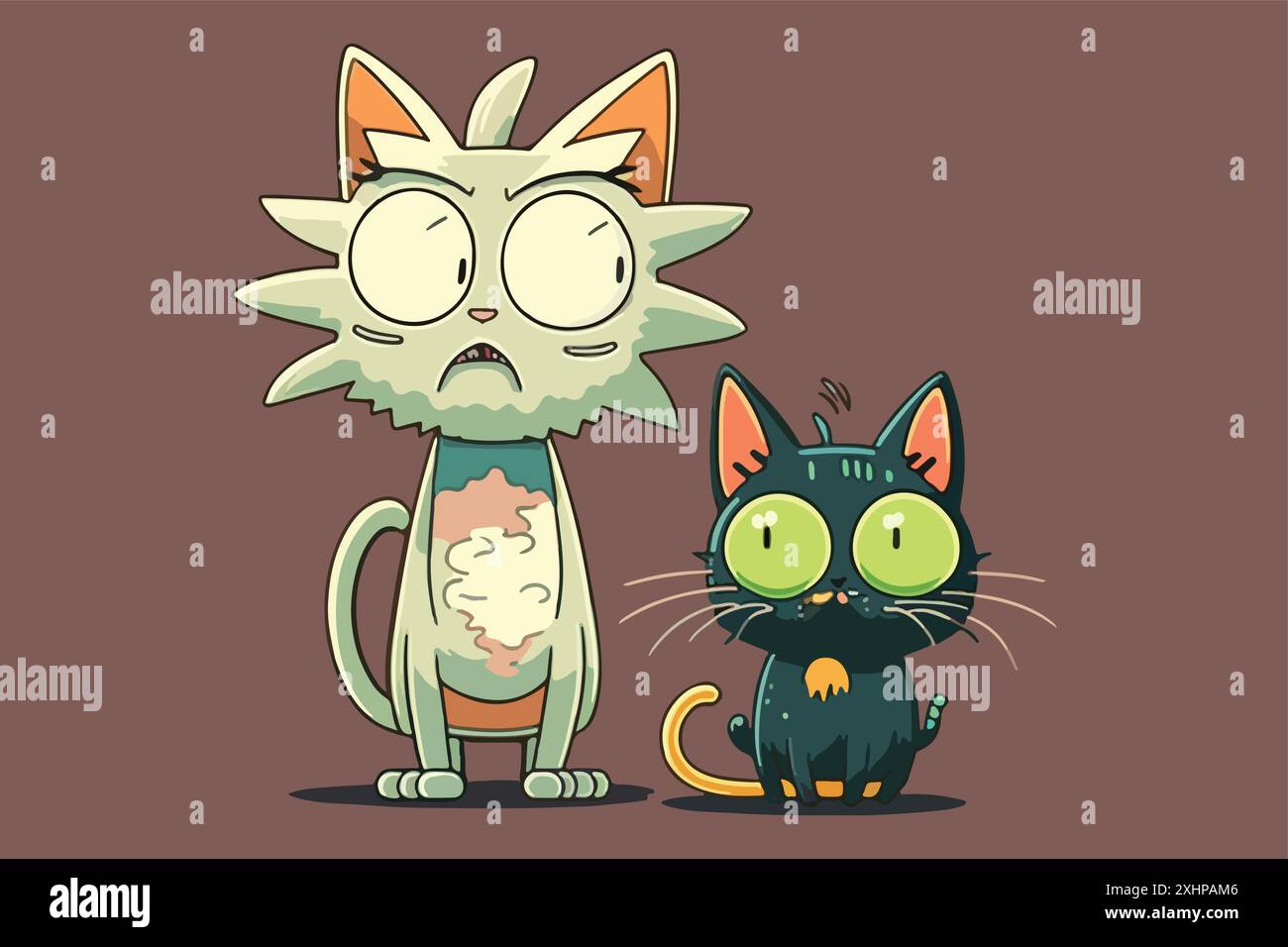 Cat animated style vector illustration Stock Vector Image & Art - Alamy