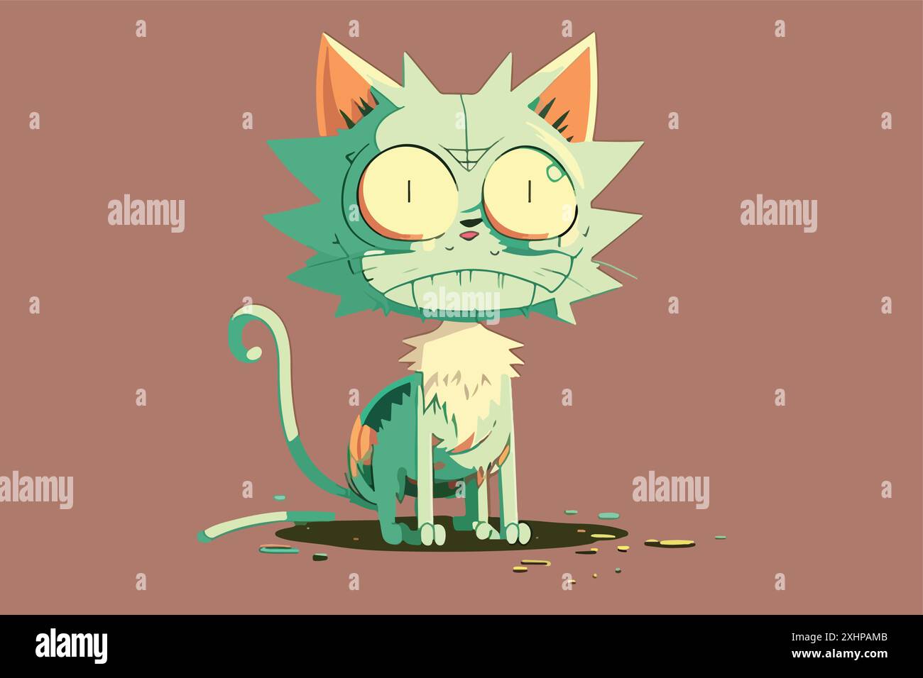 Cat animated style vector illustration Stock Vector Image & Art - Alamy