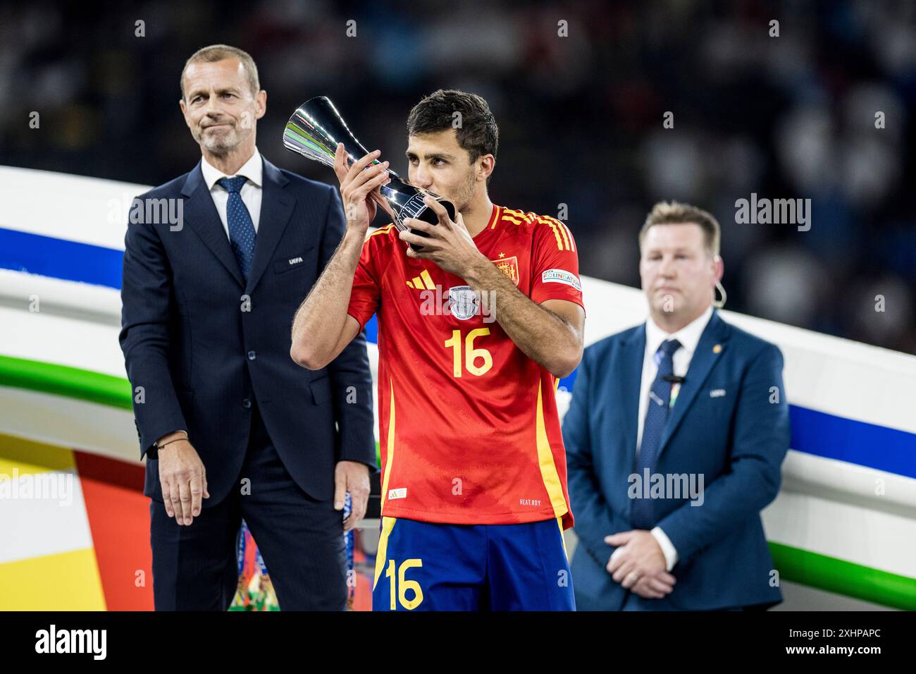 Berlin, Germany. 14th July, 2024. Rodri (16) of Spain has been named as ...