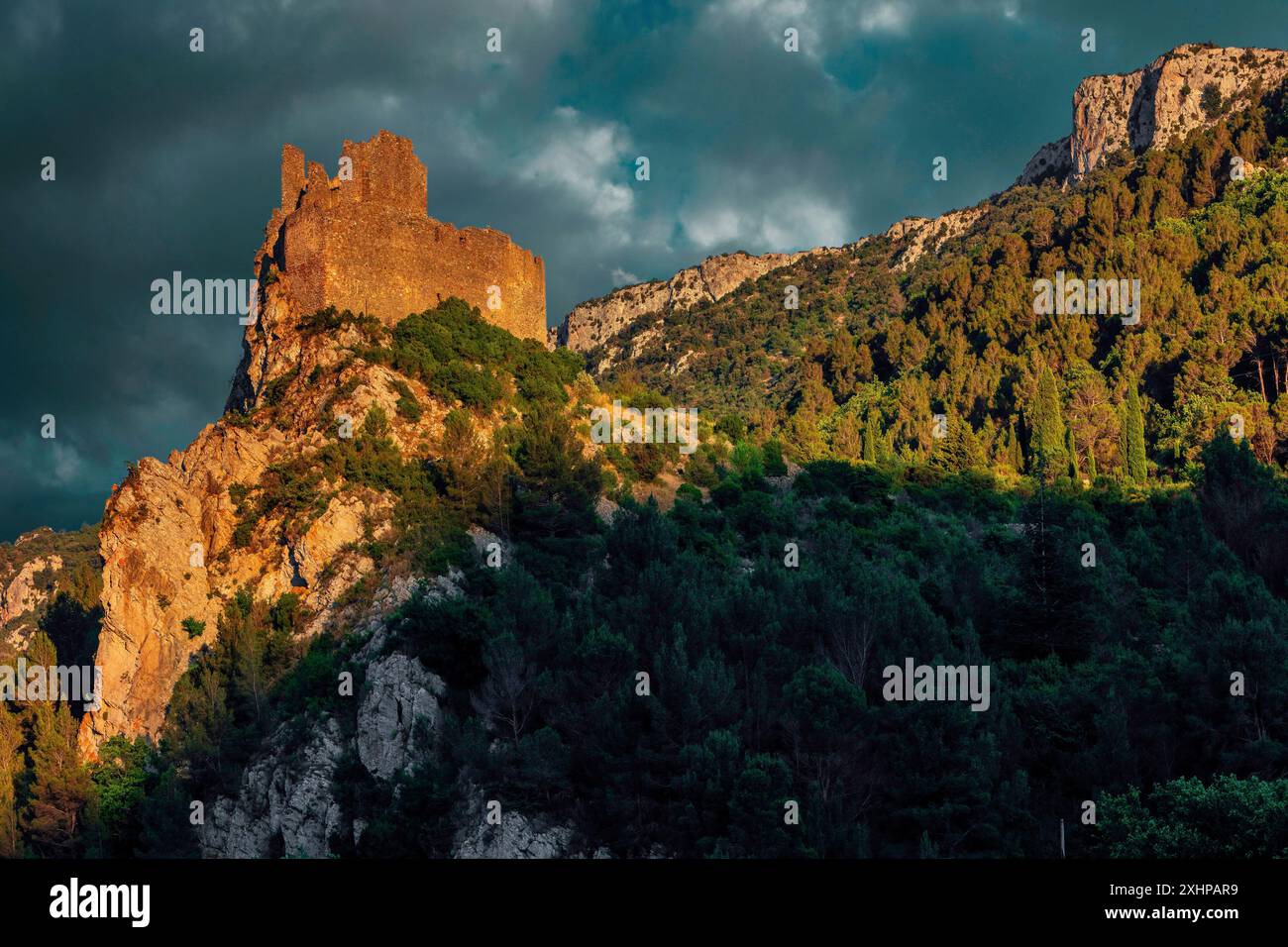 France, Aude, Padern, Padern castle, Corbieres Fenouilledes Regional ...