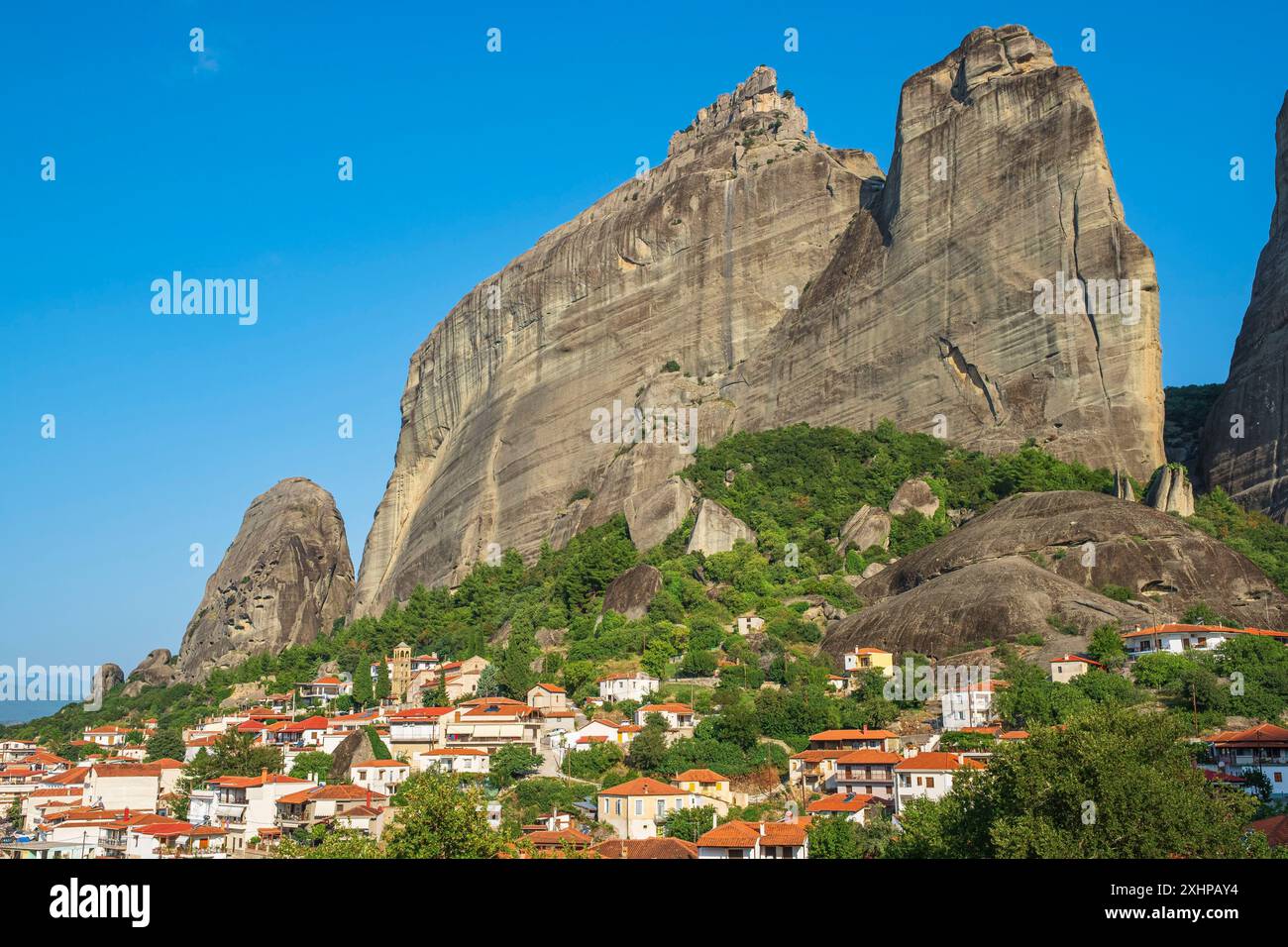 Greece, Thessaly region, Kalambaka, site of Meteora listed as a UNESCO ...