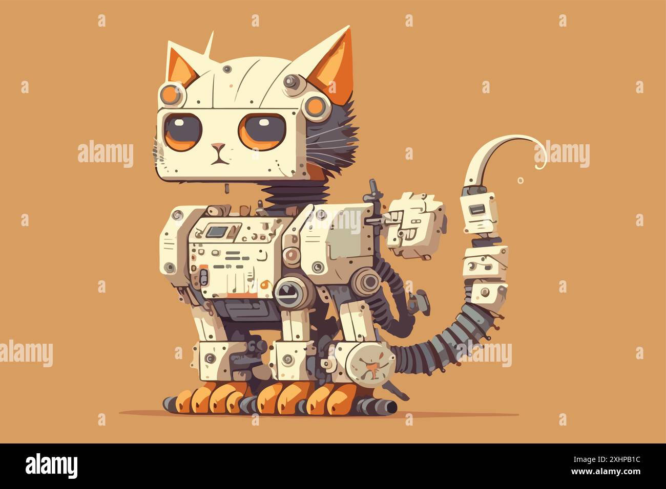 Cat robot vector illustration Stock Vector Image & Art - Alamy