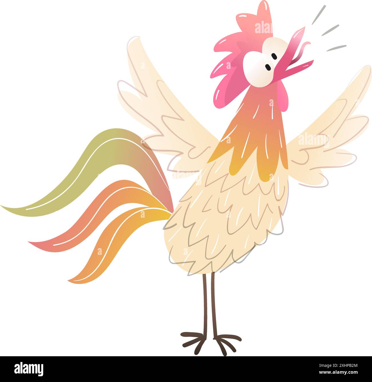 Rooster cartoon hi-res stock photography and images - Alamy
