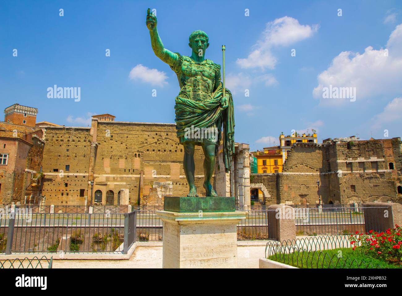Statue of Augustus on Via dei Fori Imperiali in front of the Forum of ...