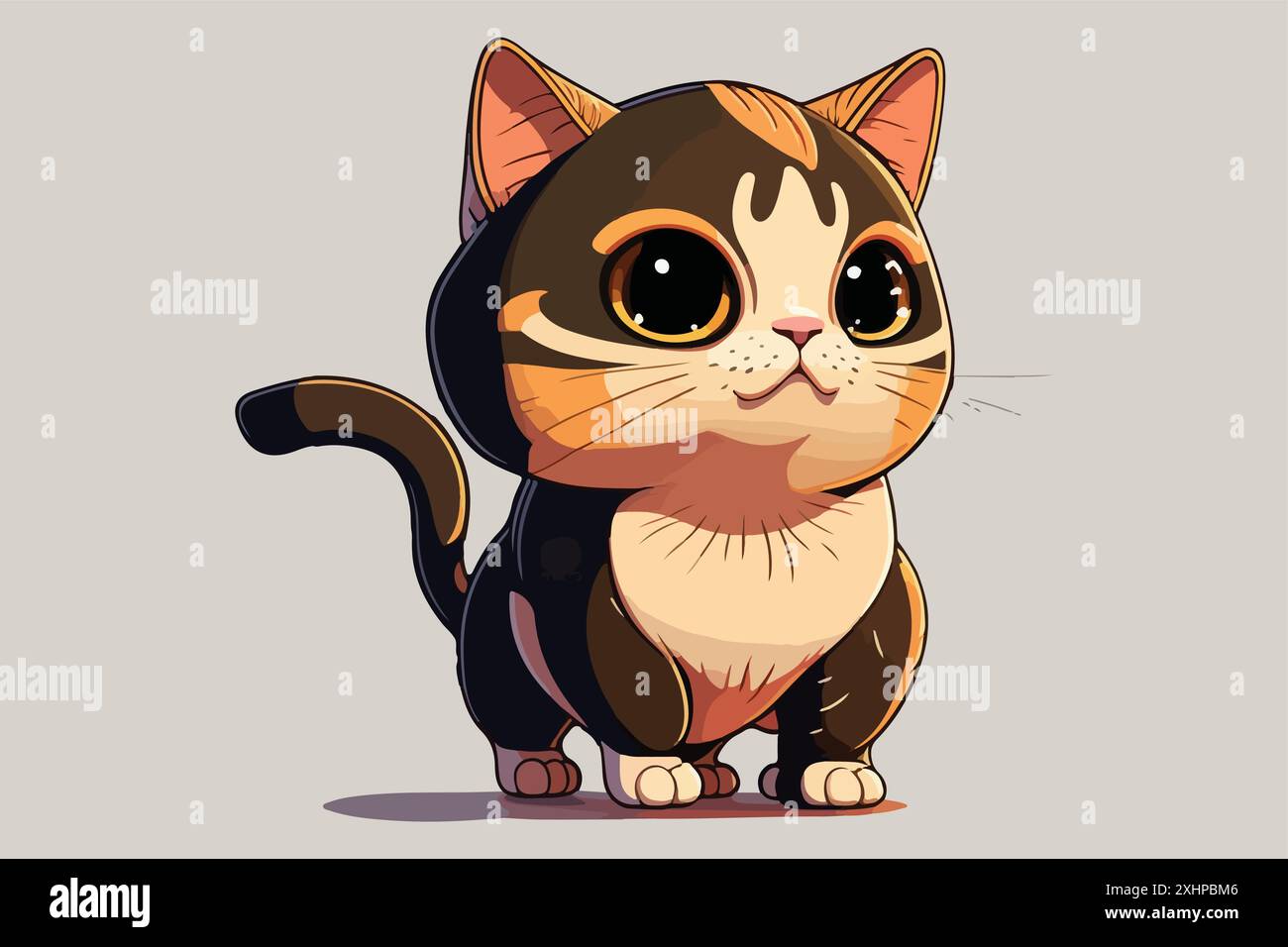 Cat full body character cartoon vector illustration Stock Vector Image ...